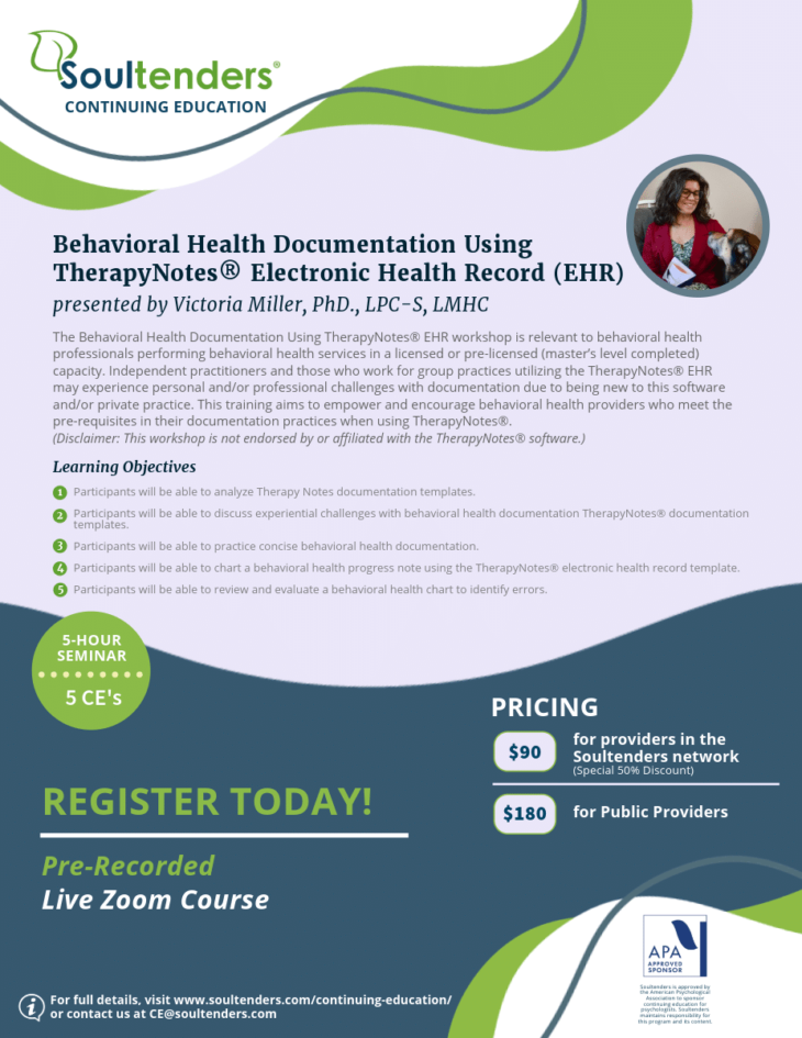 Using TherapyNotes Electronic Health Record (EHR) - Course